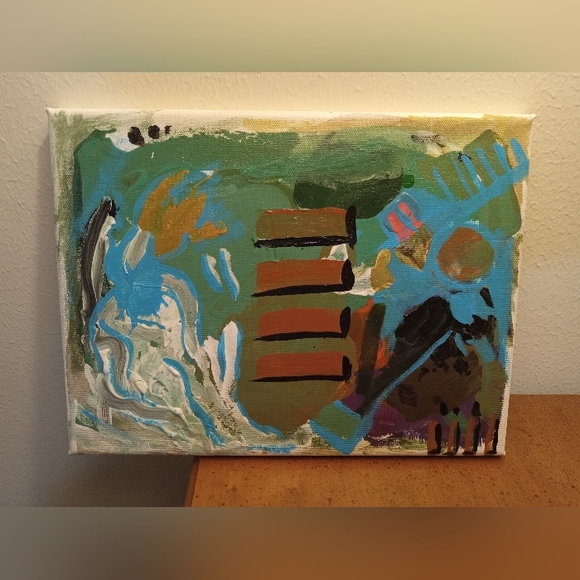 Hand Crafted | Art | Abstract Art Four 9x2 Hand Painted Art | Poshmark